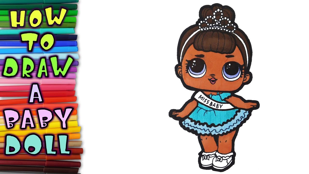 Baby Doll Drawing at PaintingValley.com | Explore collection of Baby ...