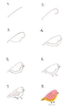 Basic Bird Drawing at PaintingValley.com | Explore collection of Basic ...
