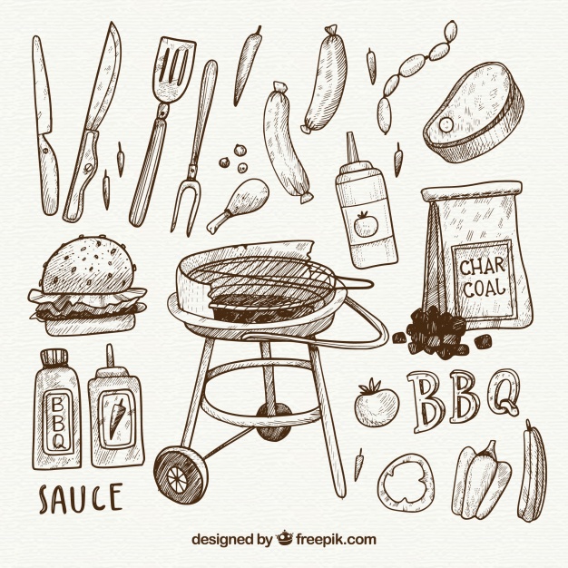 Bbq Drawing at PaintingValley.com | Explore collection of Bbq Drawing
