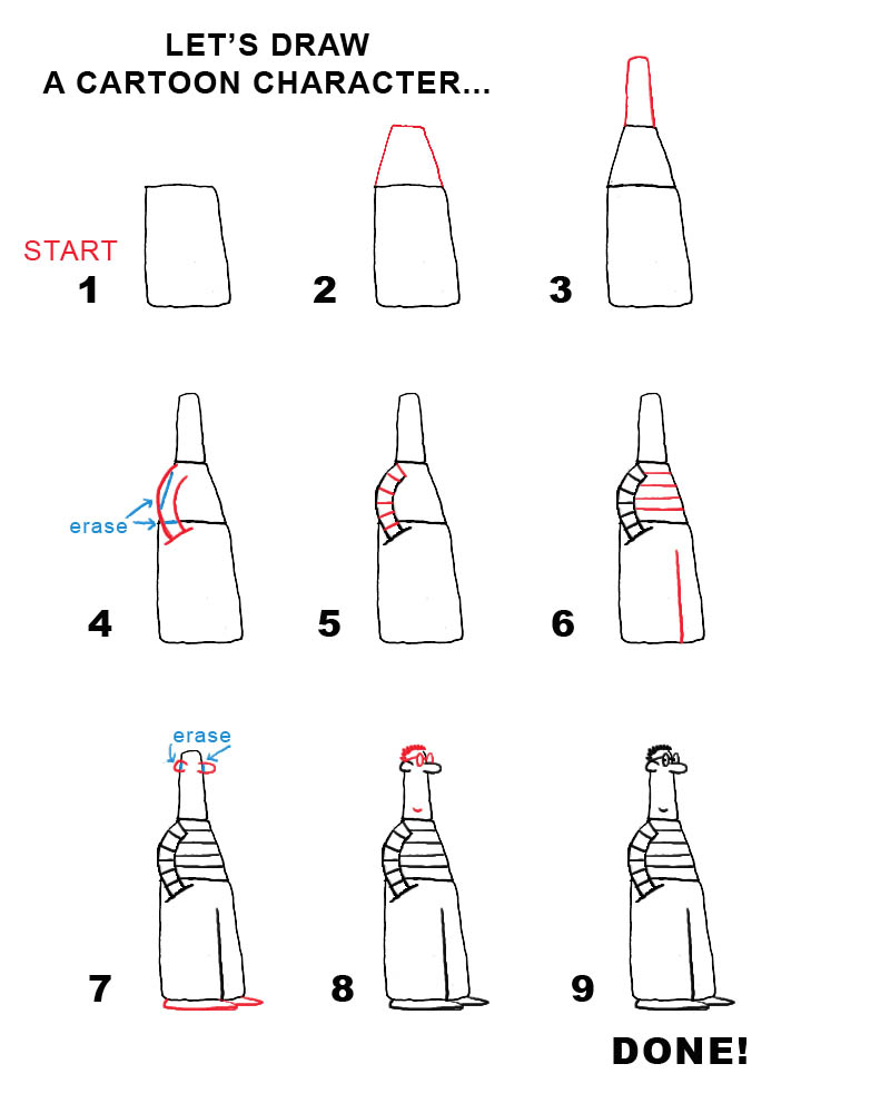Cartoon Characters Drawing Step By Step at PaintingValley.com | Explore ...