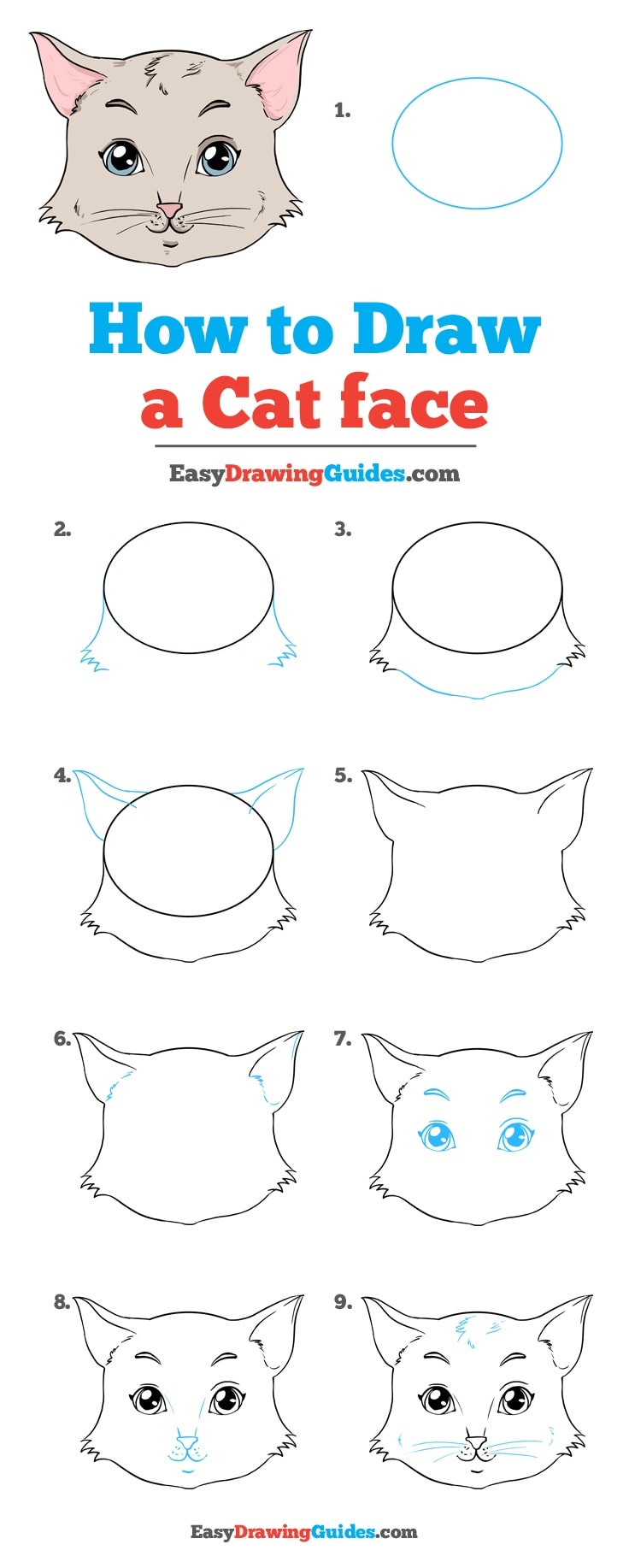 Cat Drawing Tutorial at PaintingValley.com | Explore collection of Cat ...