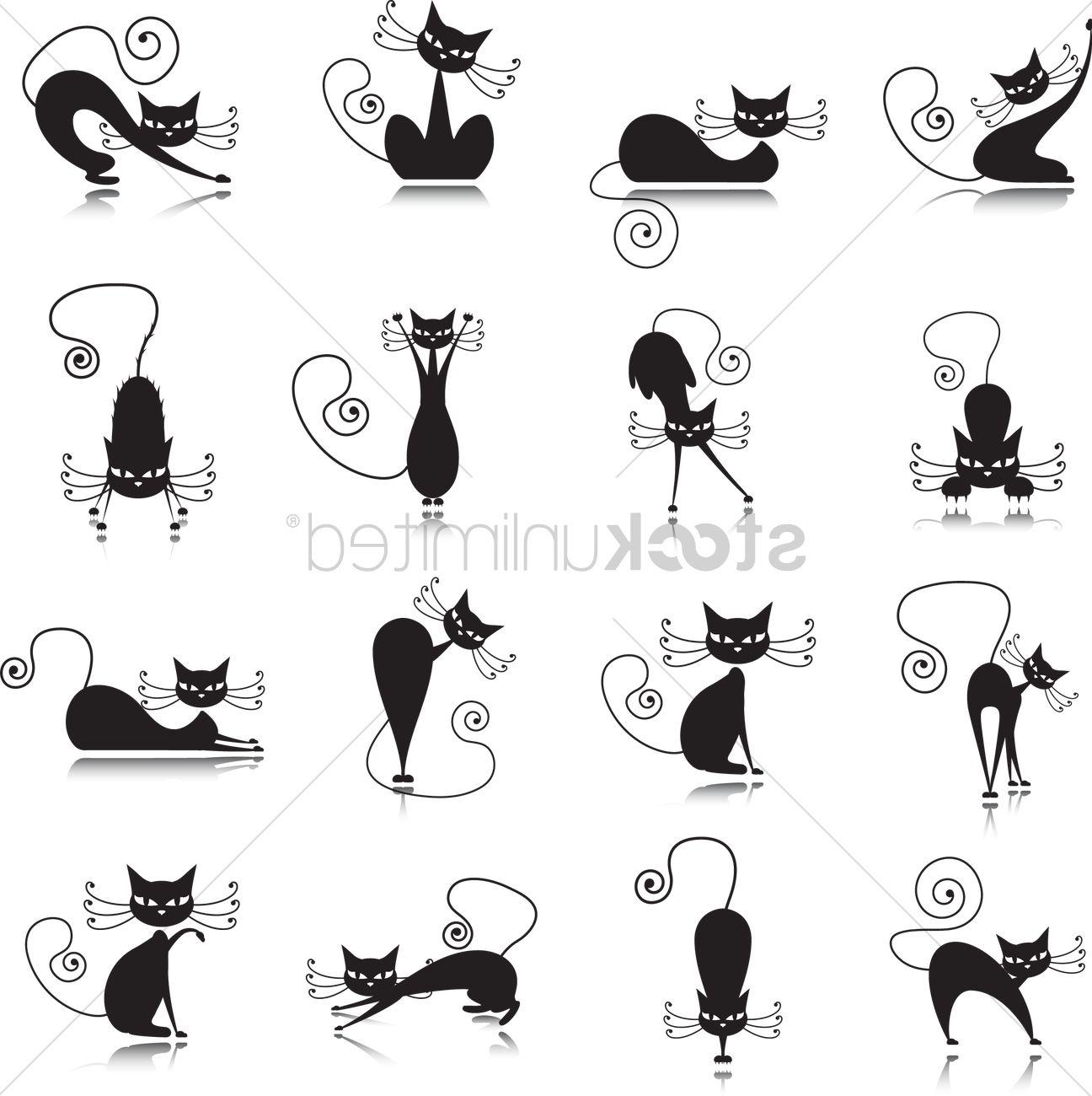Cat Silhouette Drawing at PaintingValley.com | Explore collection of ...