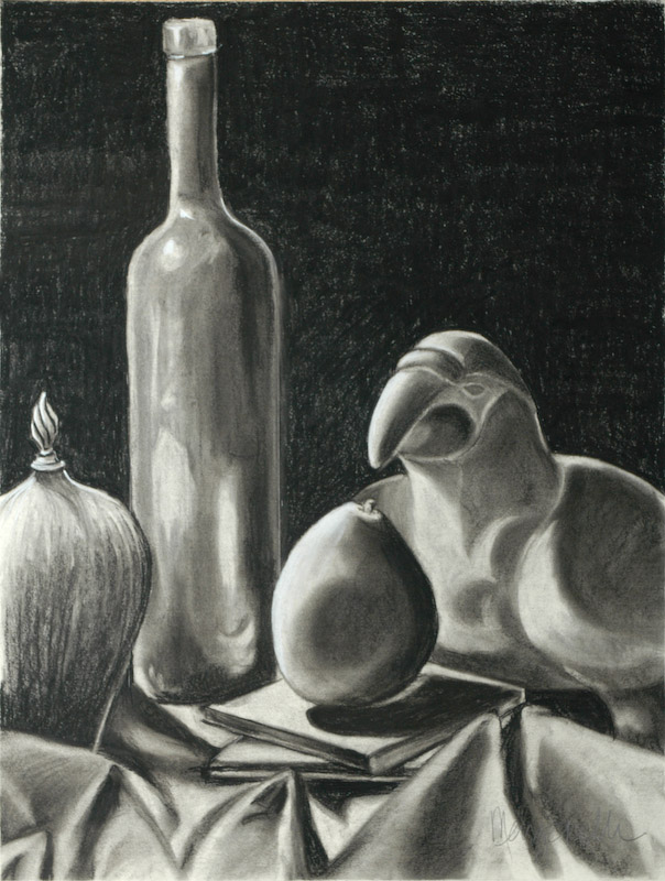 Charcoal Still Life Drawing at PaintingValley.com | Explore collection of Charcoal Still Life ...