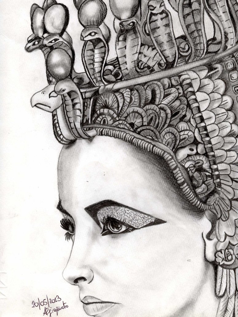 Cleopatra Drawing at PaintingValley.com | Explore collection of ...