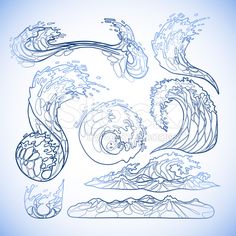 Crashing Waves Drawing at PaintingValley.com | Explore collection of ...