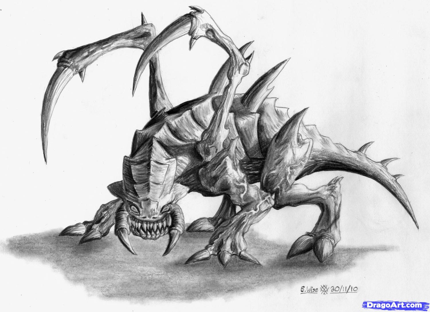 Creature Drawing at PaintingValley.com | Explore collection of Creature ...