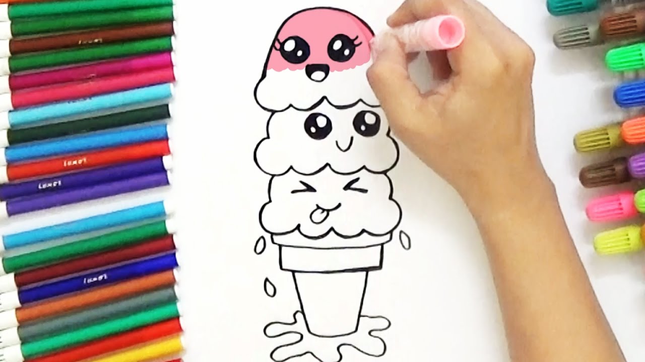 Cute Ice Cream Cone Drawing at PaintingValley.com | Explore collection ...