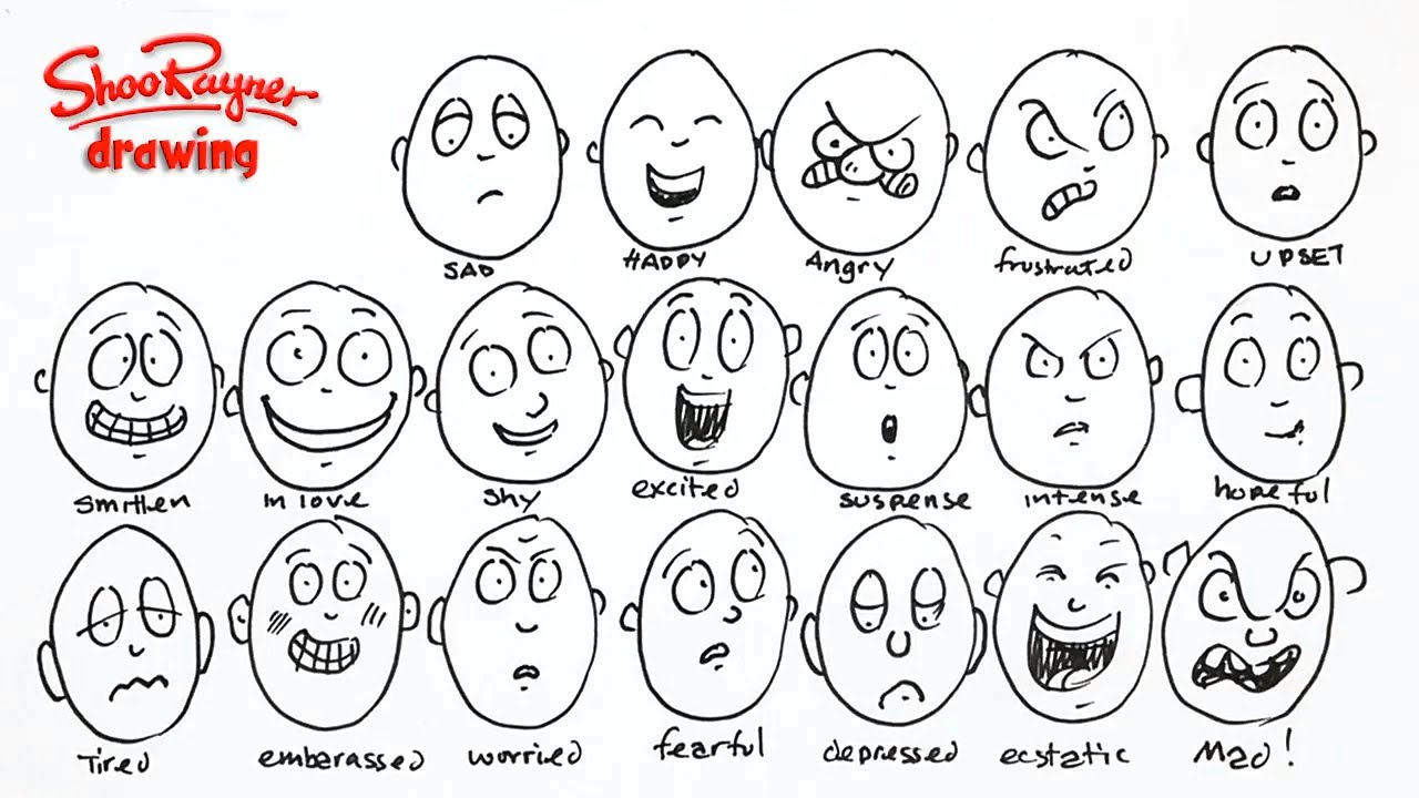 Different Facial Expressions Drawing at PaintingValley.com | Explore collection of Different ...