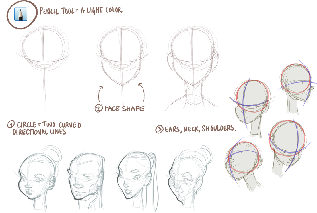 Drawing Face Angles at PaintingValley.com | Explore collection of Drawing Face Angles