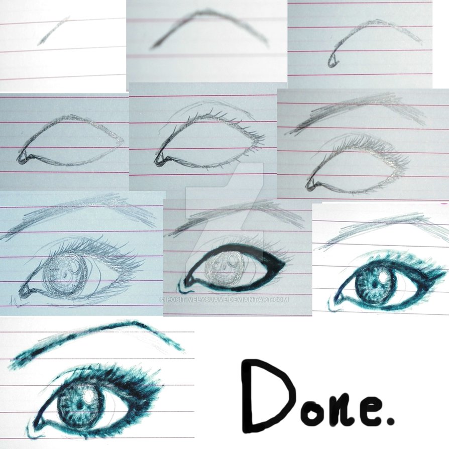 Eye Drawing Step By Step at PaintingValley.com | Explore collection of ...
