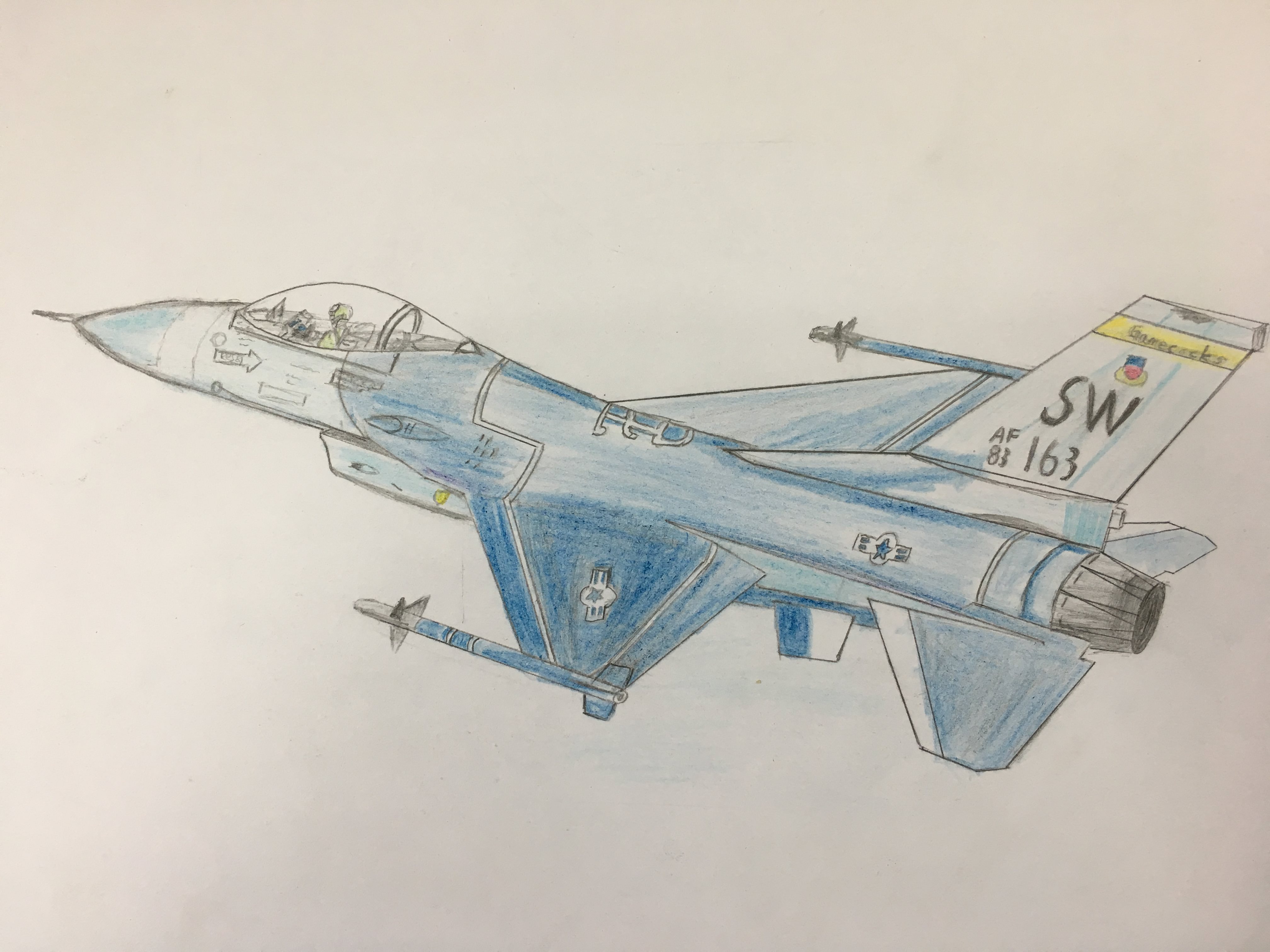 F 16 Drawing at PaintingValley.com | Explore collection of F 16 Drawing