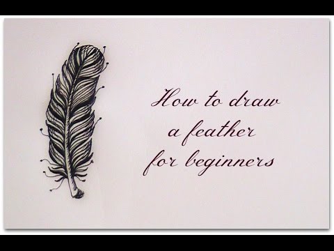 Feather Drawing Step By Step at PaintingValley.com | Explore collection ...