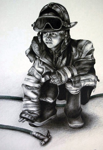 Firefighter Drawing at PaintingValley.com | Explore collection of ...