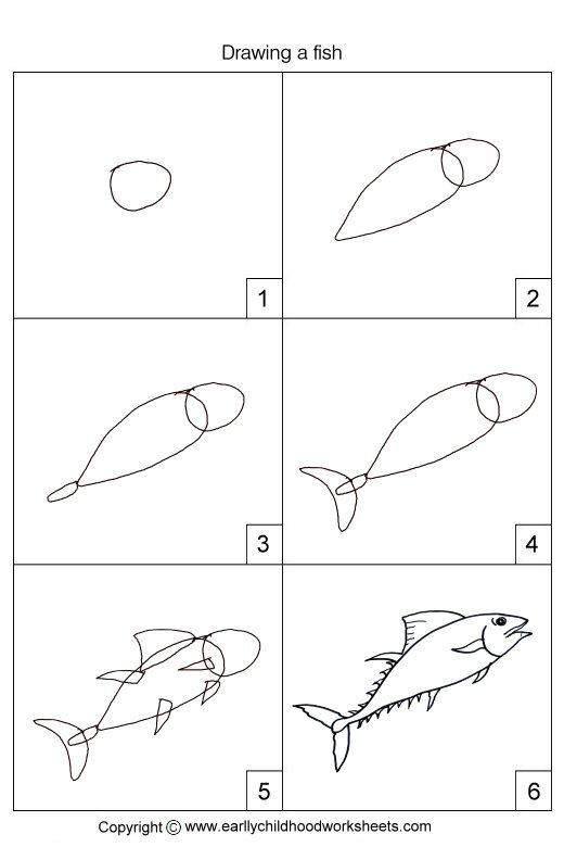 Fish Drawing Step By Step at PaintingValley.com | Explore collection of ...