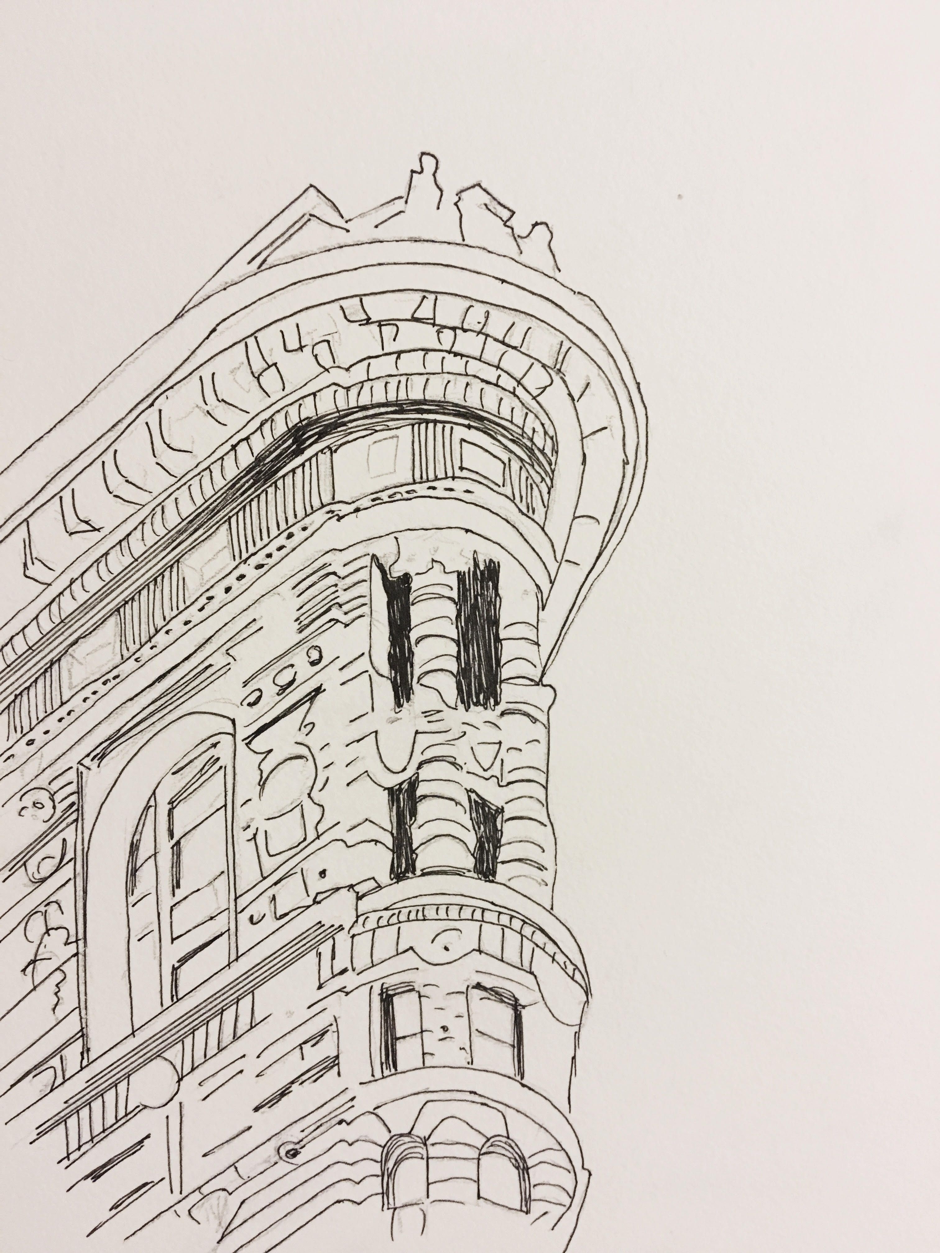 Flatiron Building Drawing at PaintingValley.com | Explore collection of ...
