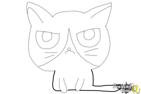 Grumpy Cat Drawing at PaintingValley.com | Explore collection of Grumpy ...