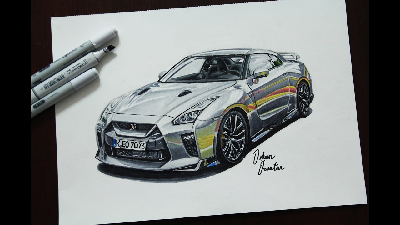 Gtr R35 Drawing at PaintingValley.com | Explore collection of Gtr R35 Drawing