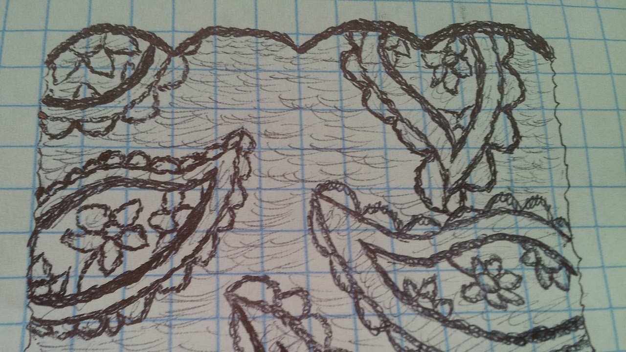 Lace Pattern Drawing at PaintingValley.com | Explore collection of Lace ...