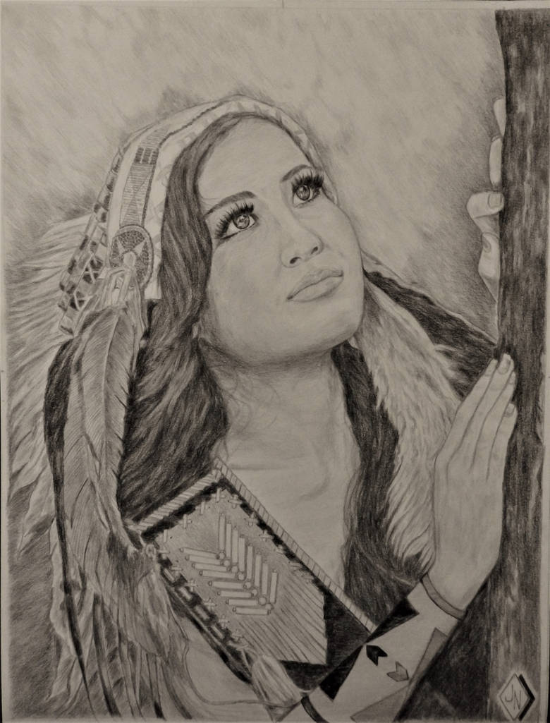 Native American Indian Woman Drawing at PaintingValley.com | Explore ...