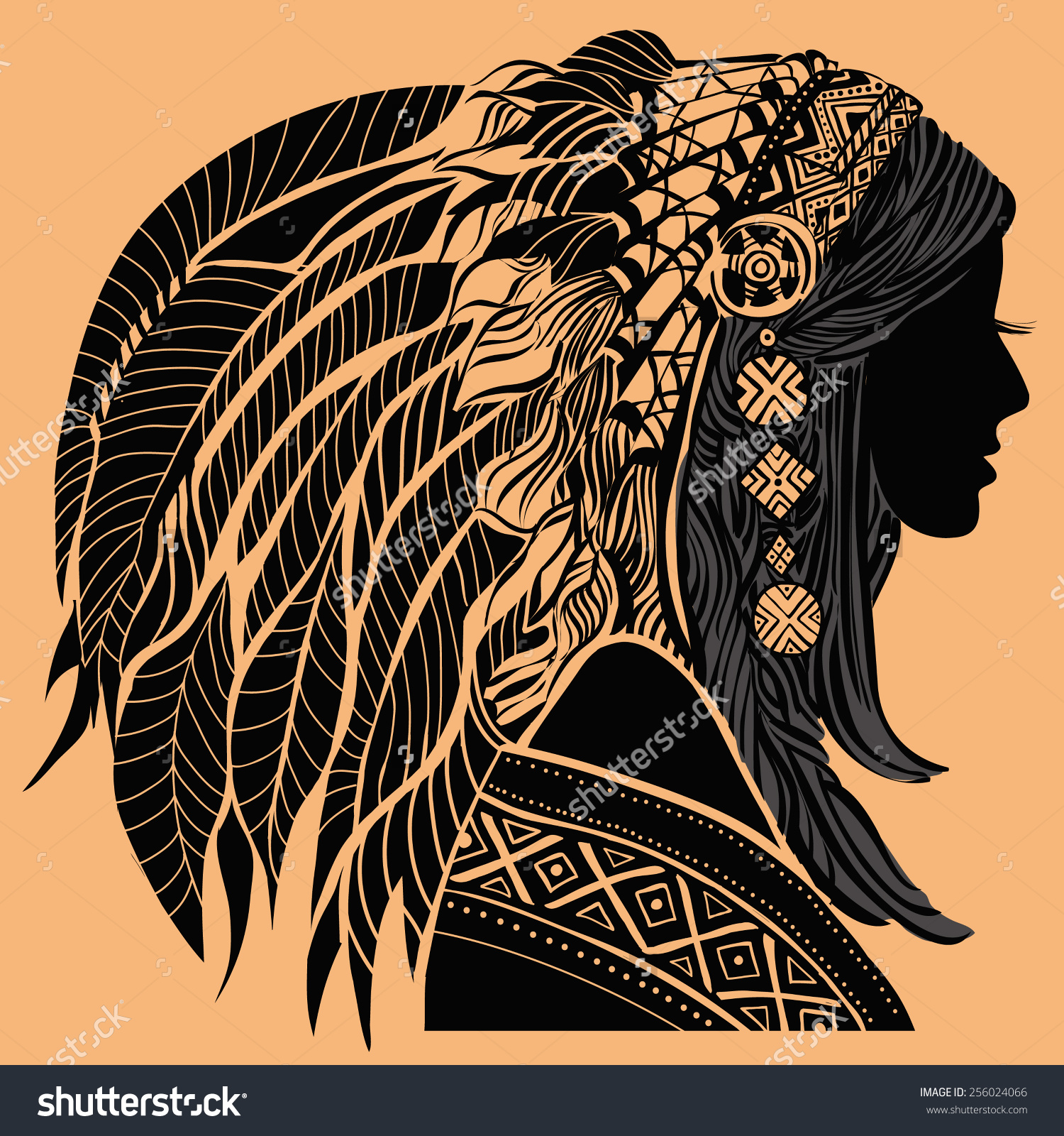 Native American Indian Woman Drawing at PaintingValley.com | Explore ...