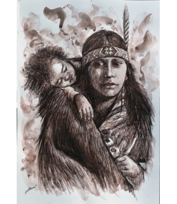Native American Woman Drawing at PaintingValley.com | Explore ...