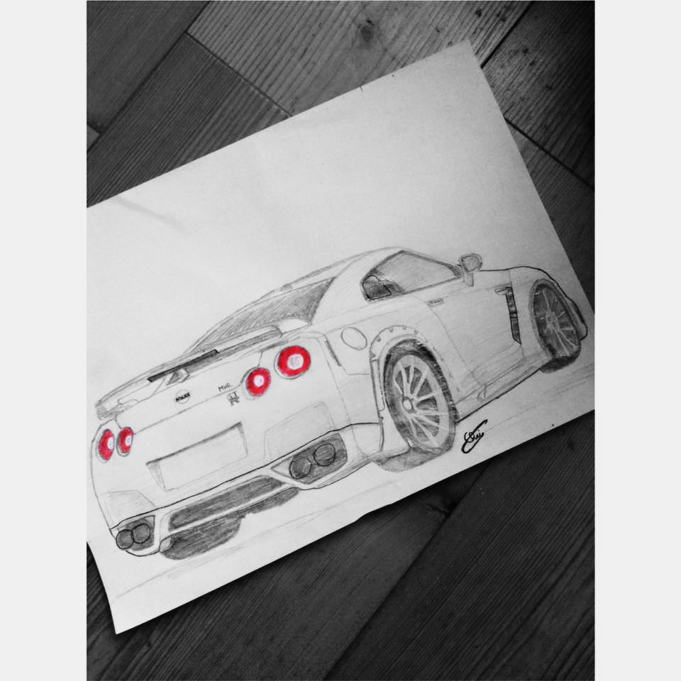 Nissan Gtr R35 Drawing at PaintingValley.com | Explore collection of Nissan Gtr R35 Drawing
