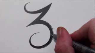 Number Three Drawing at PaintingValley.com | Explore collection of ...