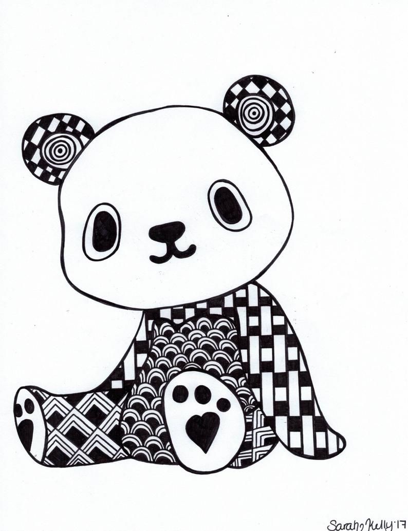Panda Bear Drawing at PaintingValley.com | Explore collection of Panda ...
