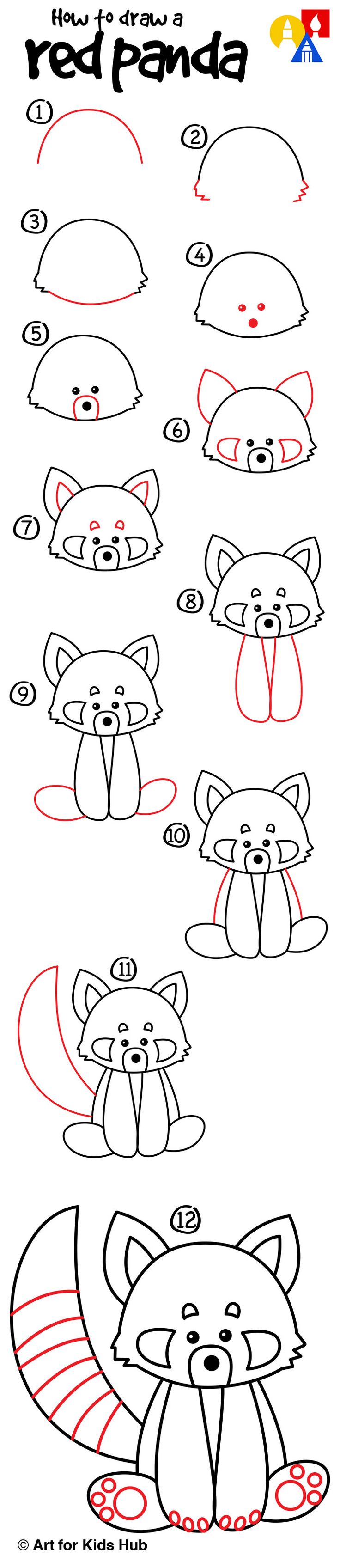 Panda Drawing Step By Step at PaintingValley.com | Explore collection ...