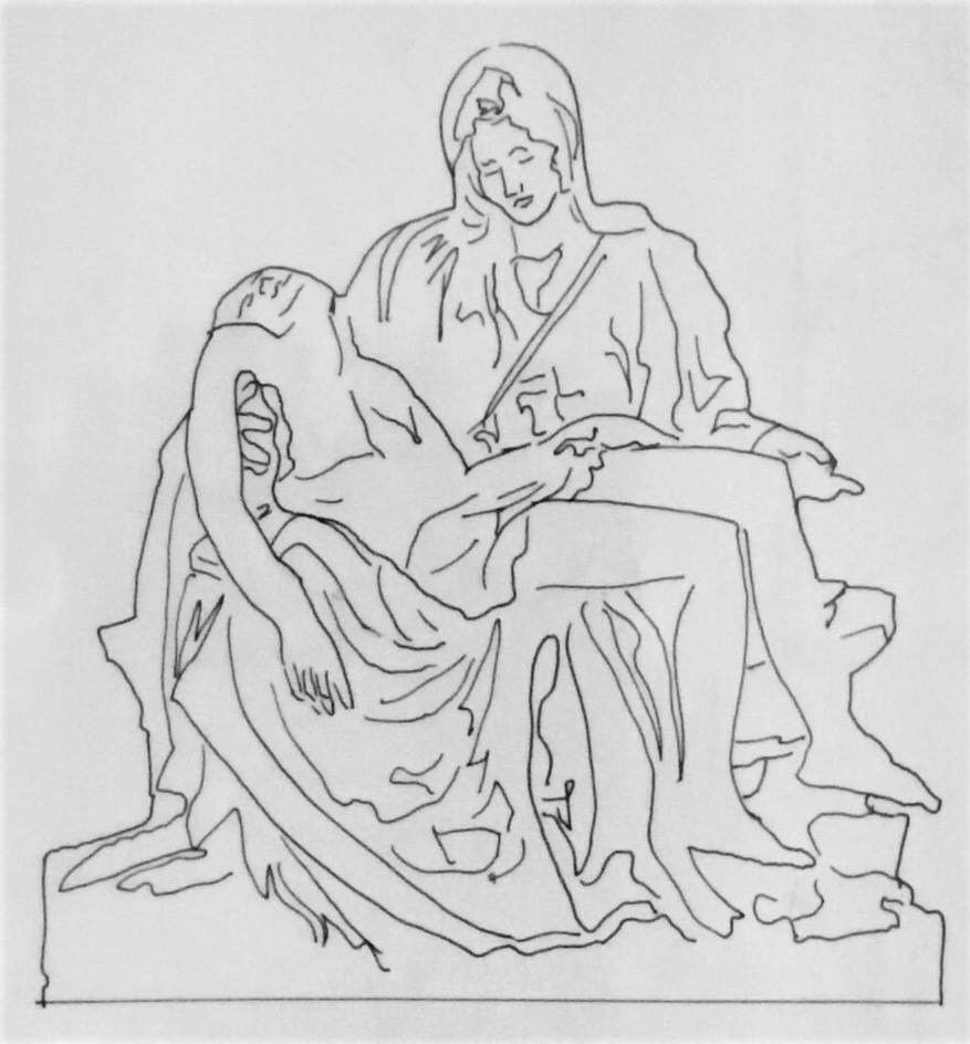 Pieta Drawing at PaintingValley.com | Explore collection of Pieta Drawing