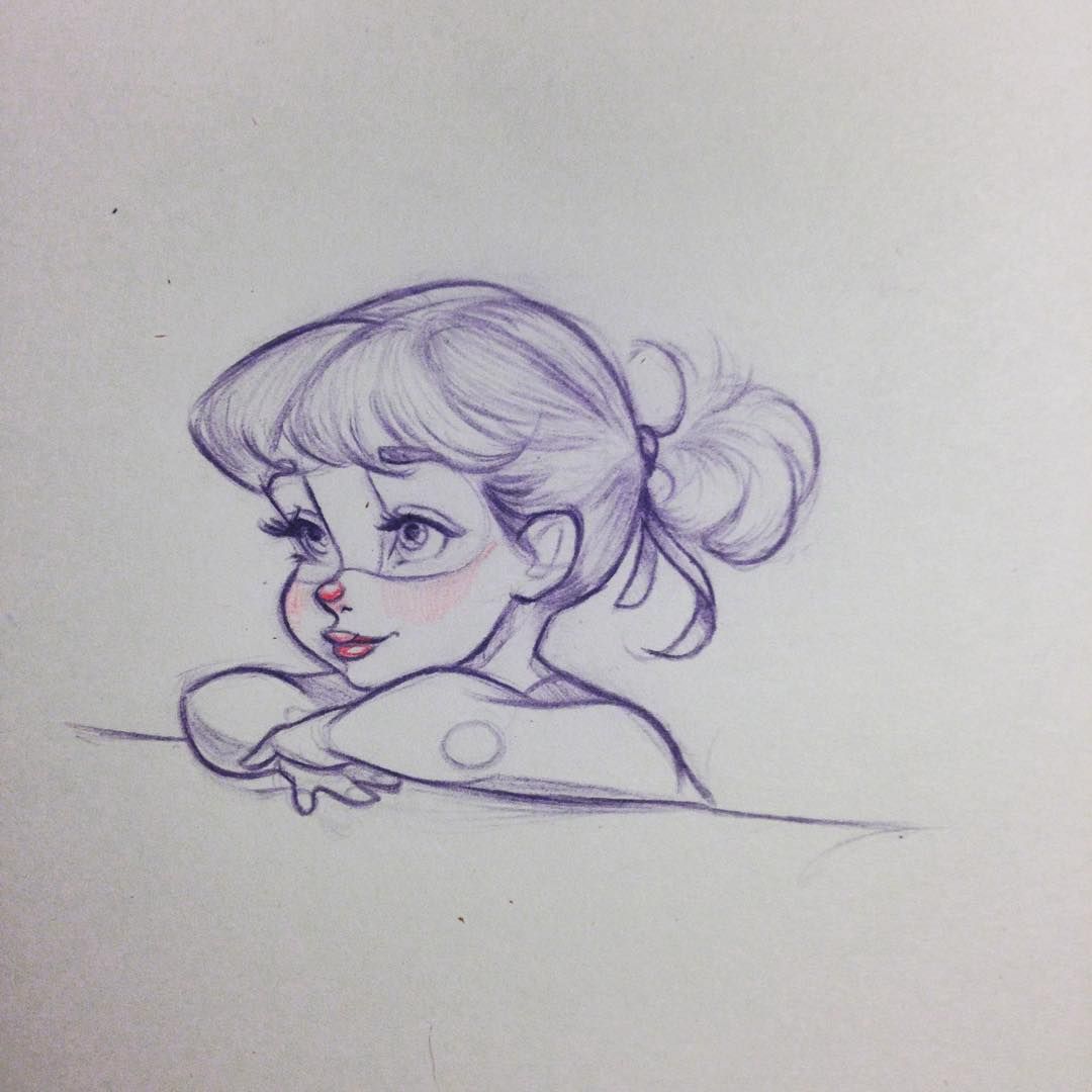 Pigtails Drawing at PaintingValley.com | Explore collection of Pigtails ...