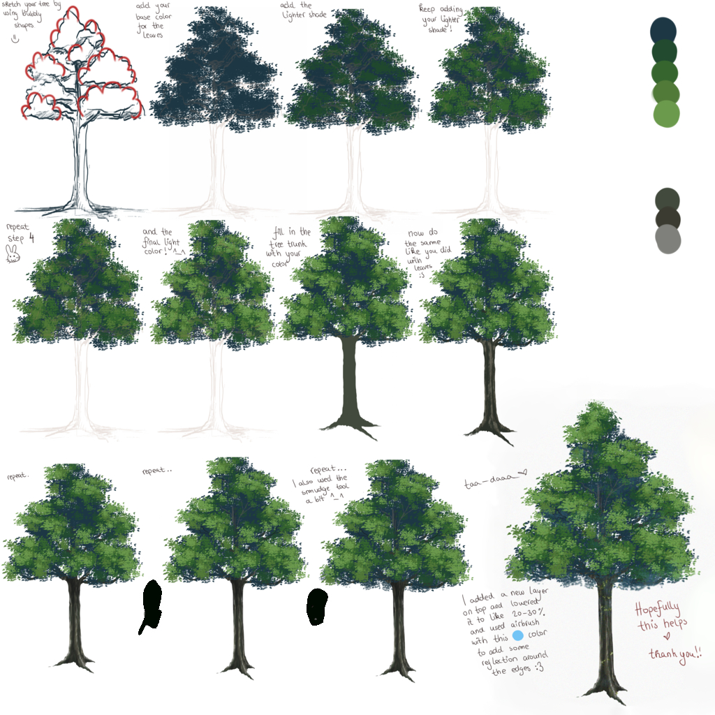 Pine Tree Drawing Tutorial at PaintingValley.com | Explore collection ...
