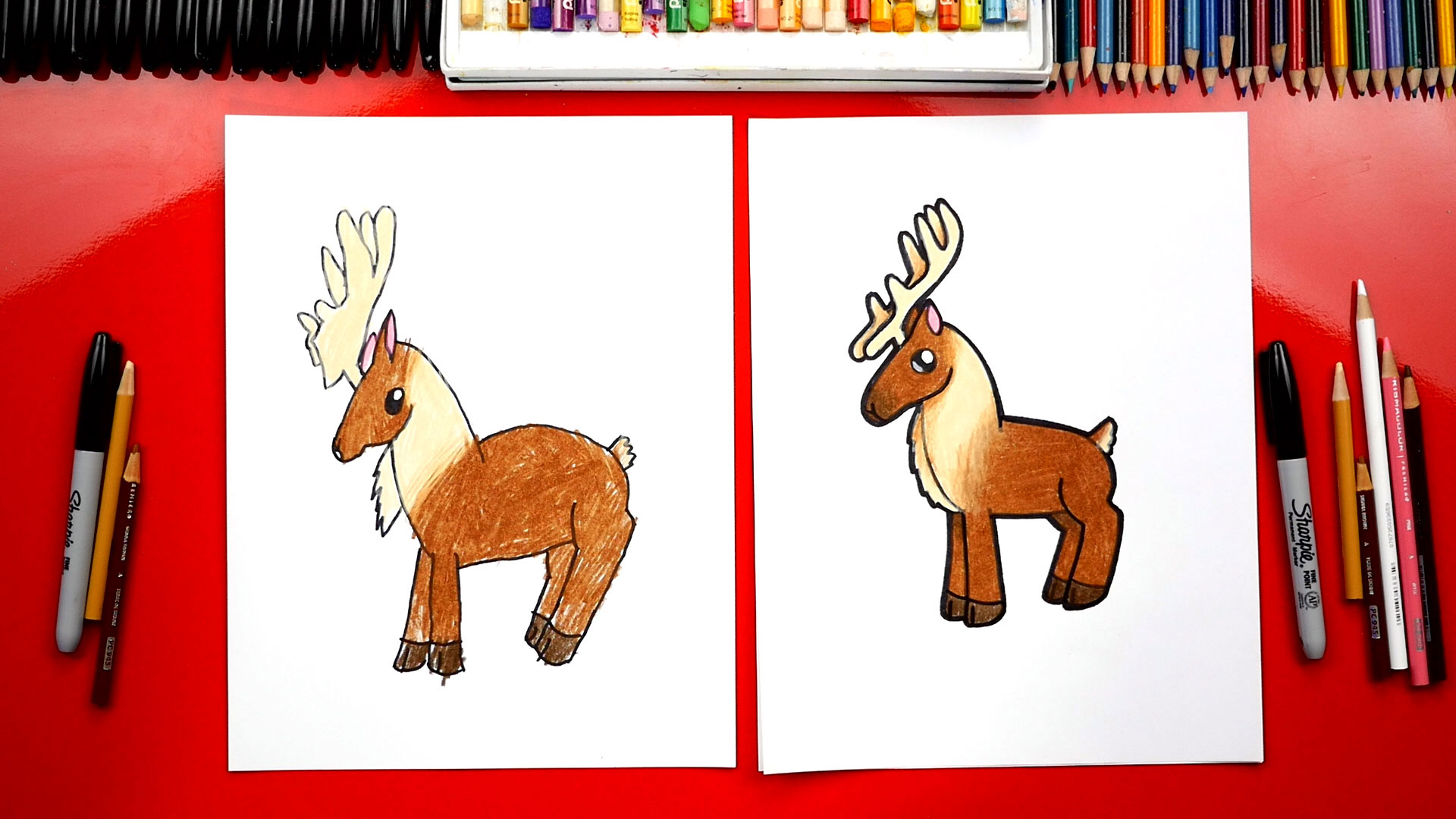 Reindeer Directed Drawing at PaintingValley.com | Explore collection of ...