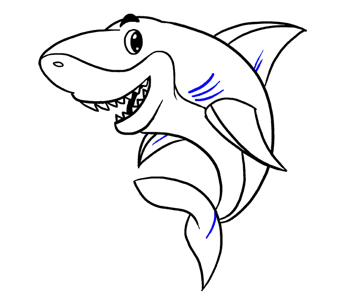 Shark Simple Drawing at PaintingValley.com | Explore collection of ...