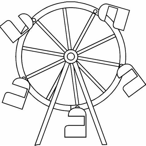 Simple Ferris Wheel Drawing at PaintingValley.com | Explore collection ...