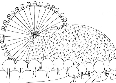 Simple Ferris Wheel Drawing at PaintingValley.com | Explore collection ...