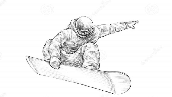 Snowboard Drawing at PaintingValley.com | Explore collection of ...