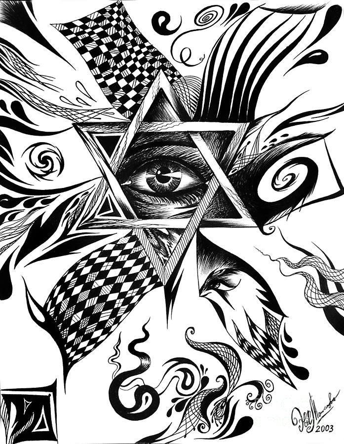 Star Of David Drawing at PaintingValley.com | Explore collection of ...