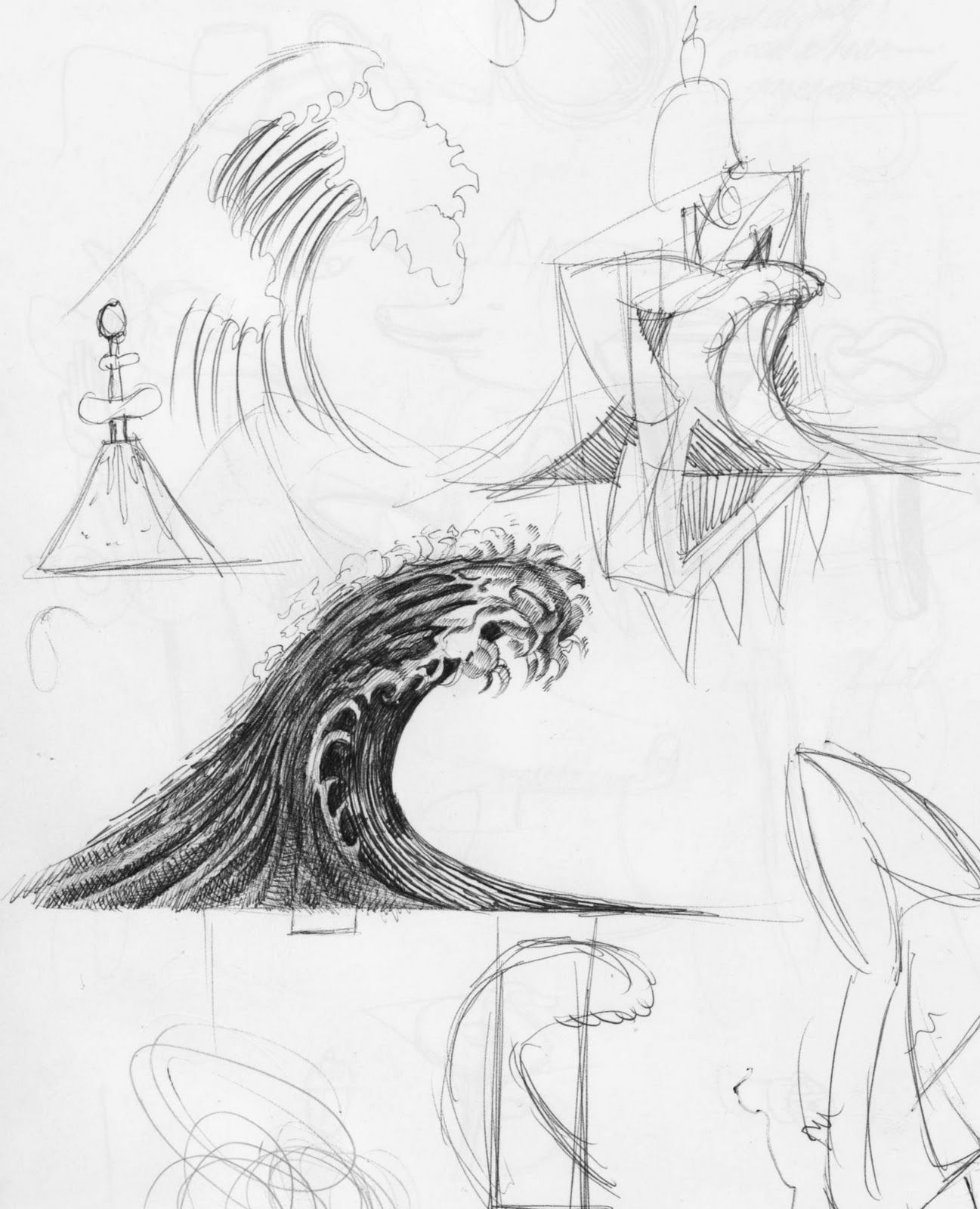 Tidal Wave Drawing at PaintingValley.com | Explore collection of Tidal ...