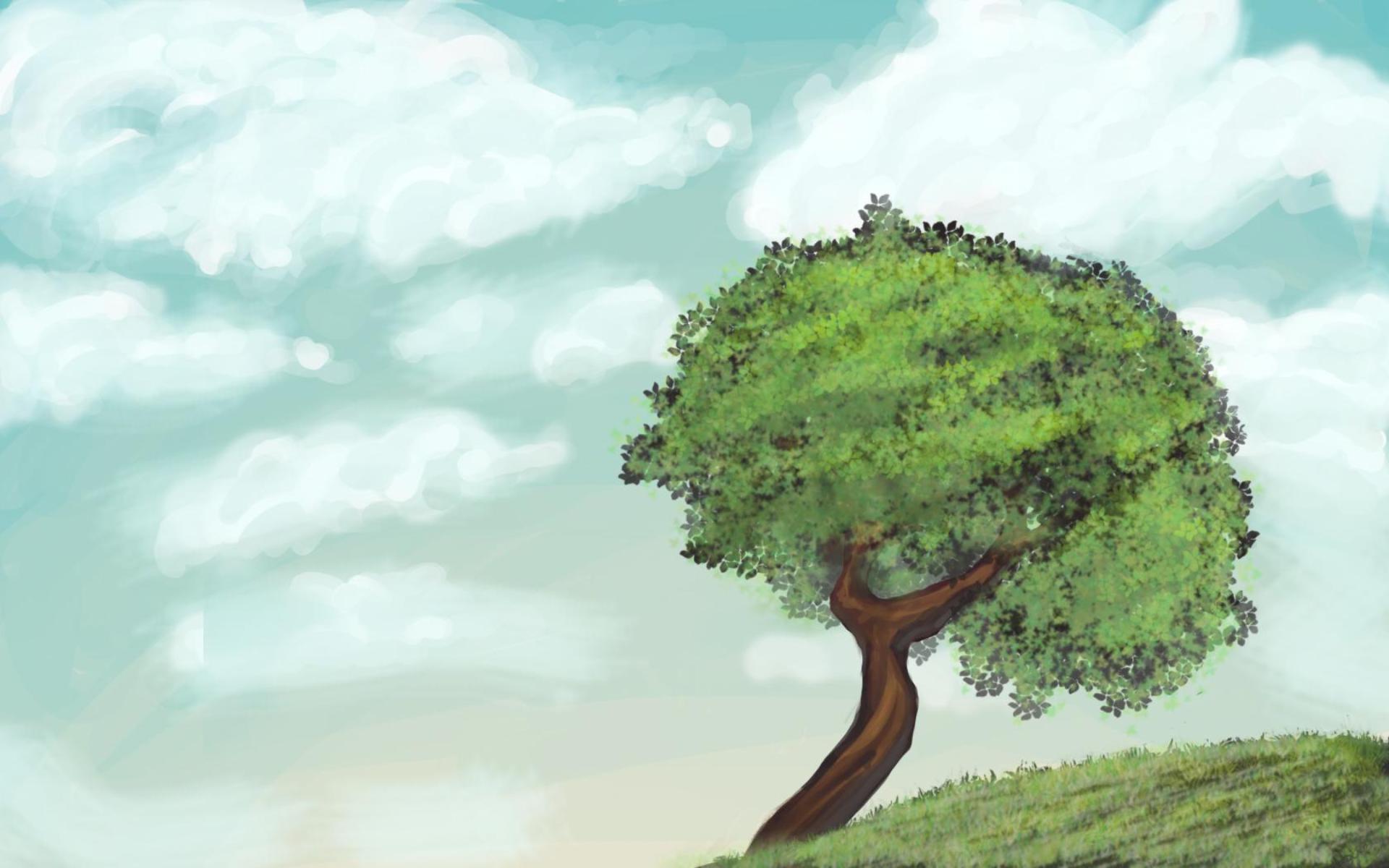 Tree Drawing Wallpaper at PaintingValley.com | Explore collection of ...