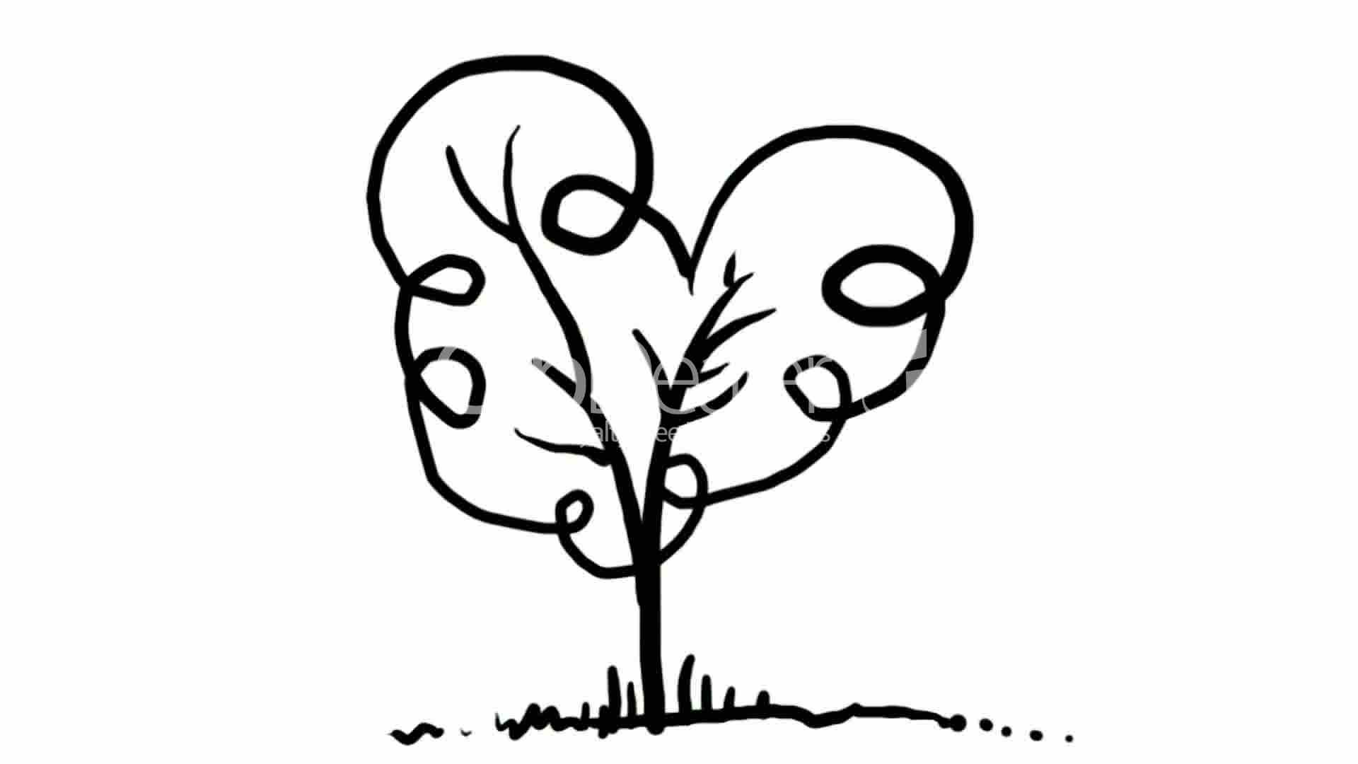 Tree Line Drawing at PaintingValley.com | Explore collection of Tree ...