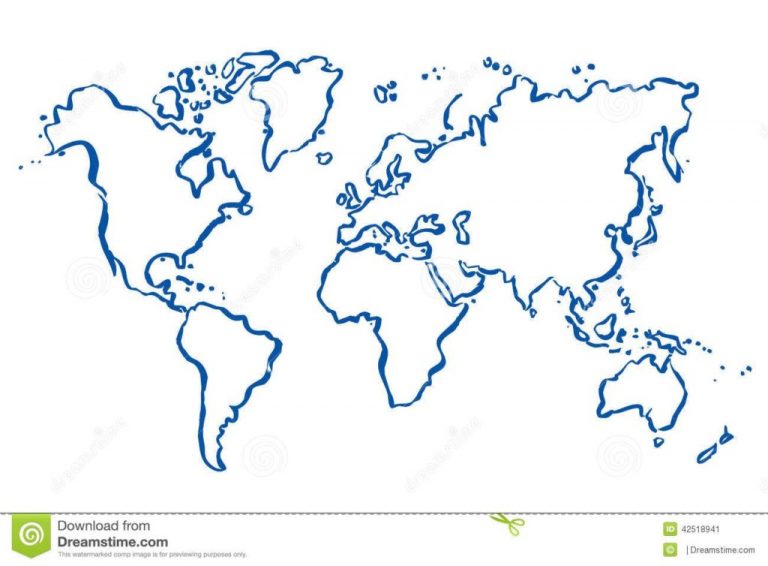 World Map Drawing For Kids at PaintingValley.com | Explore collection ...