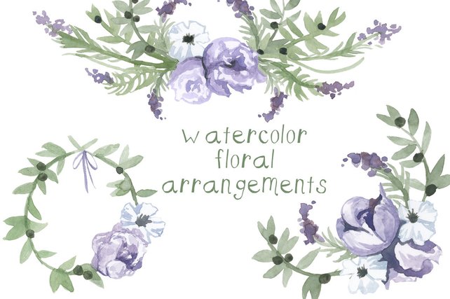 Purple Flower Watercolor at PaintingValley.com | Explore collection of ...