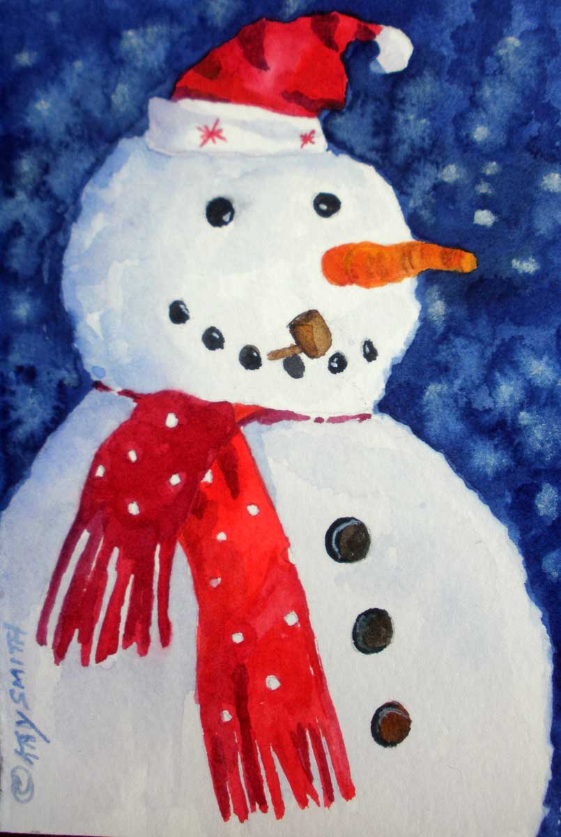 Santa Watercolor at PaintingValley.com | Explore collection of Santa ...