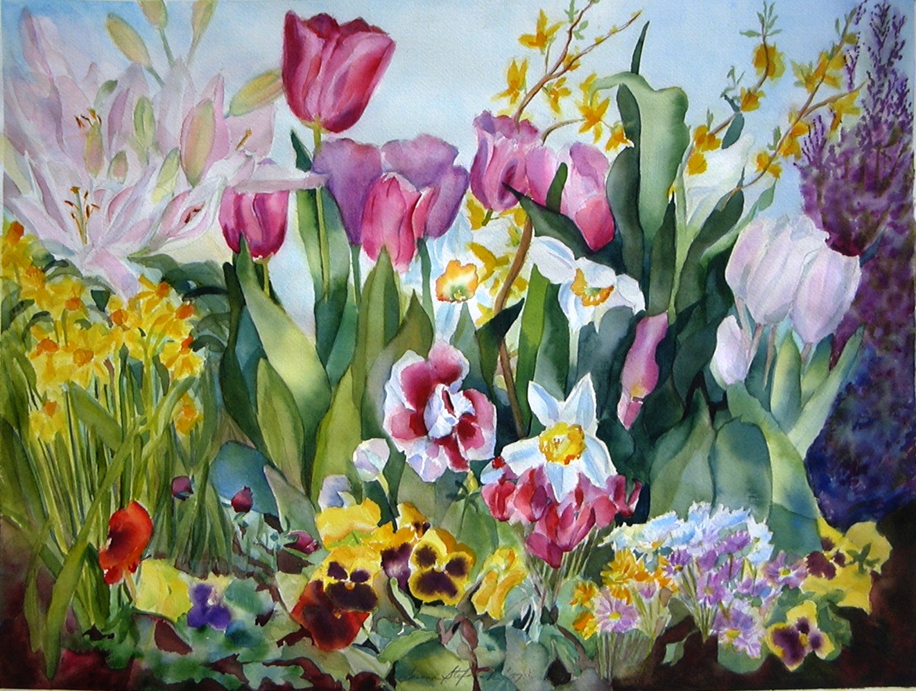 Spring Watercolor Paintings at PaintingValley.com | Explore collection ...