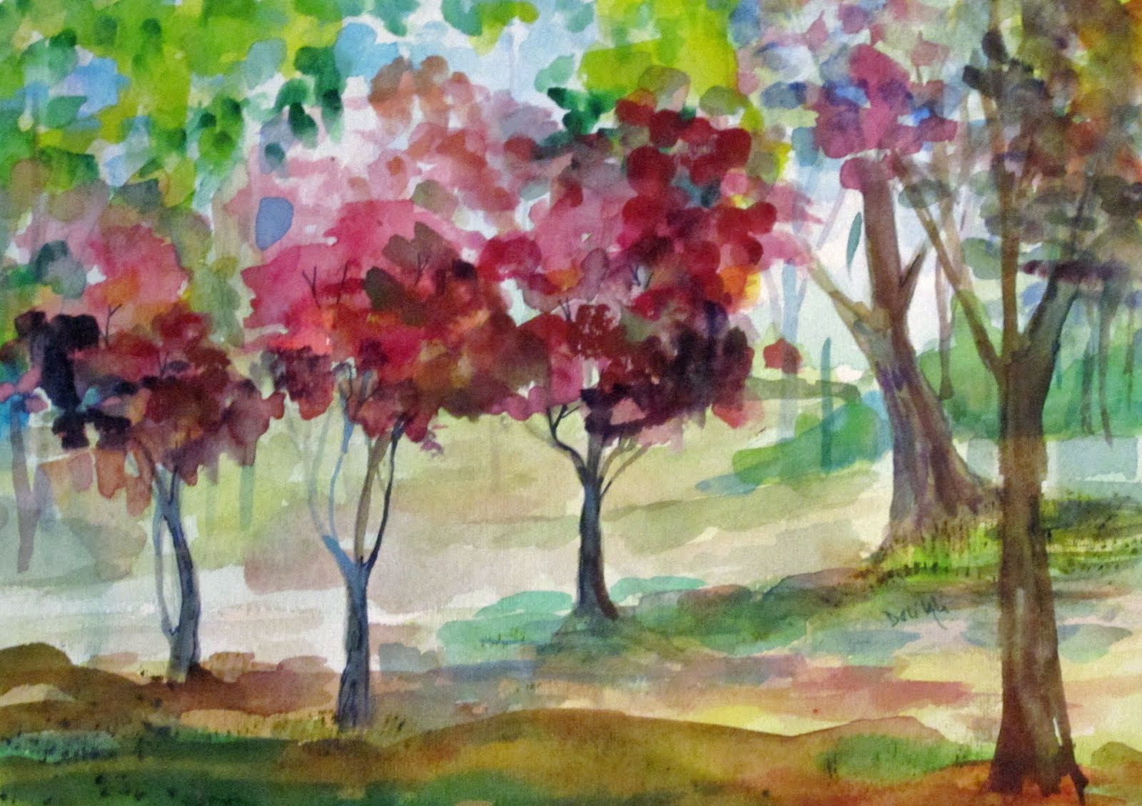 Watercolor Spring Paintings at PaintingValley.com | Explore collection ...