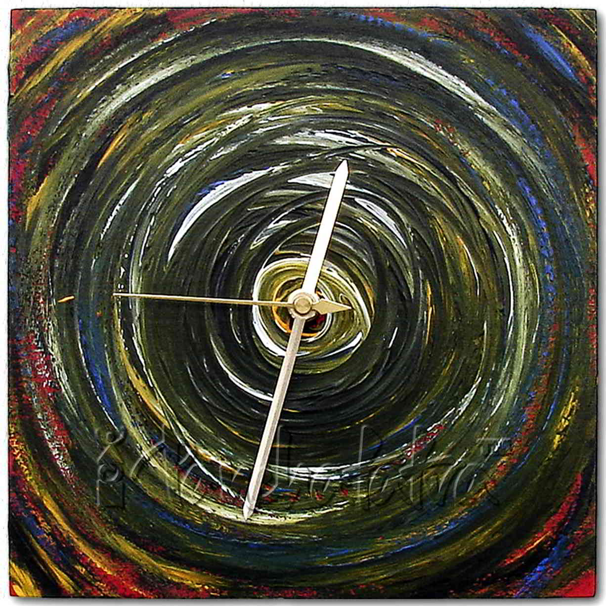 Abstract Clock Painting at PaintingValley.com | Explore collection of ...