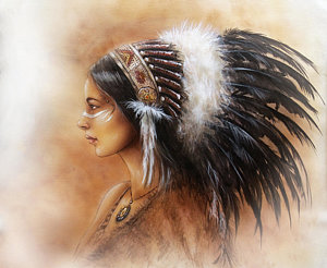 American Indian Girl Painting at PaintingValley.com | Explore ...