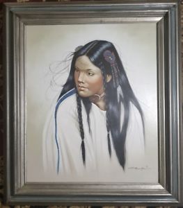 American Indian Girl Painting at PaintingValley.com | Explore ...
