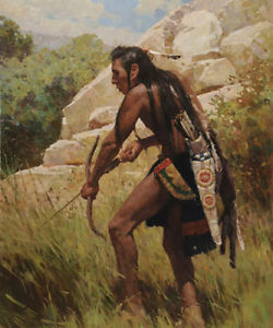 American Indian Oil Painting at PaintingValley.com | Explore collection ...